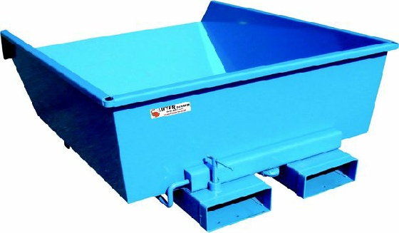 Tipcontainer, lavt bygget